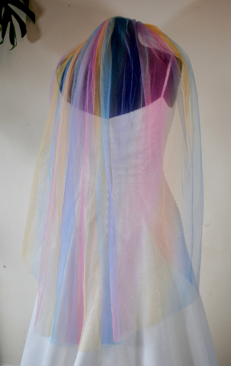 Rainbow Wedding Veil – Becci's Bridal Designs